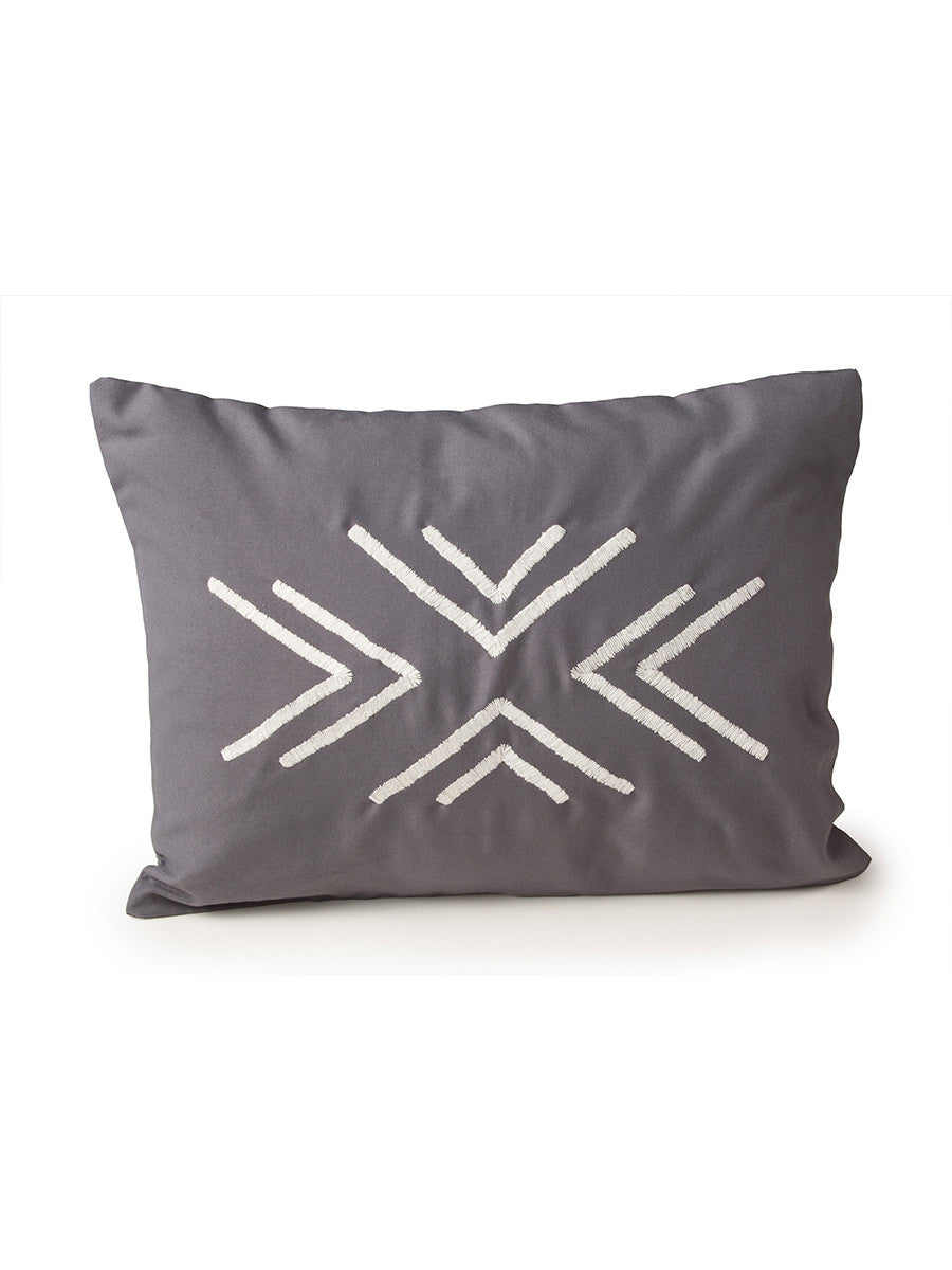 Hand Embroidered Arrow Pillow | Jimani Collections