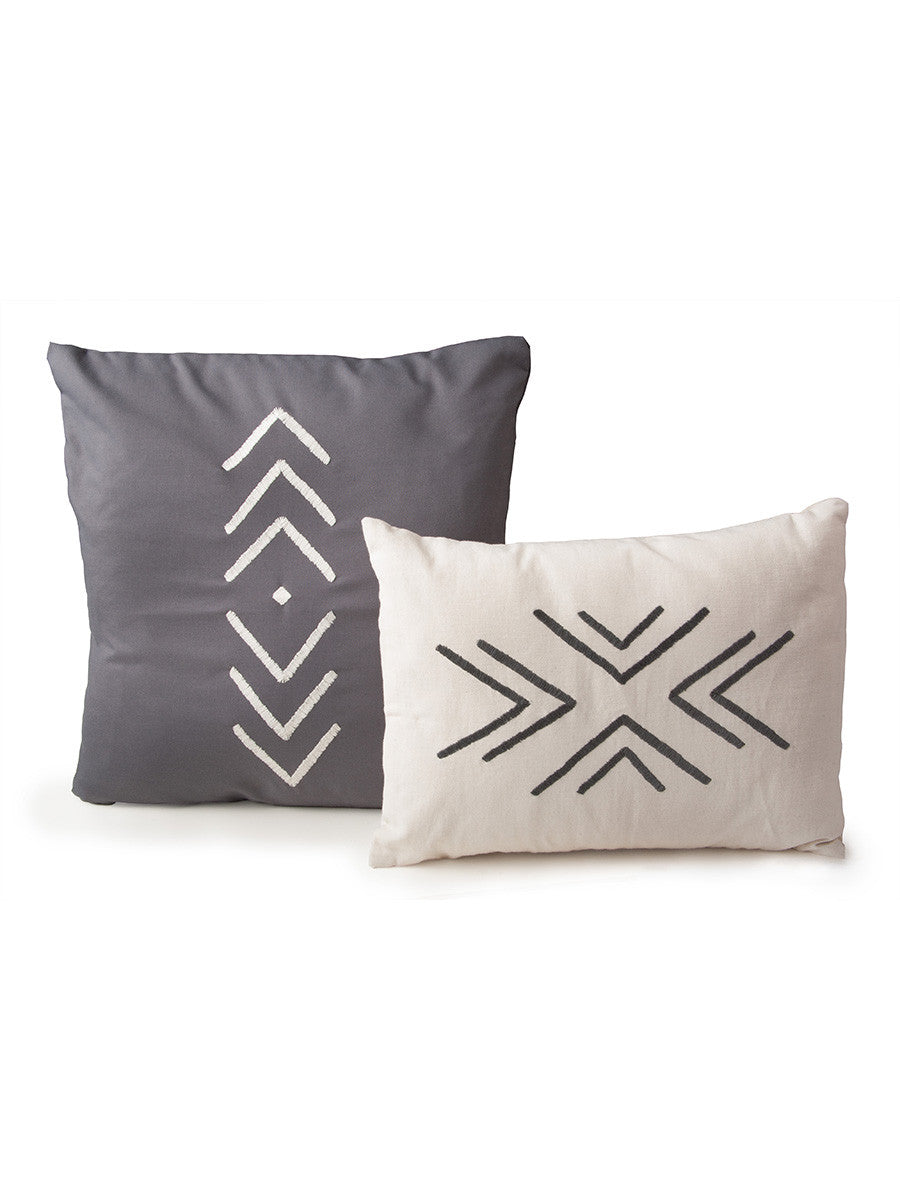 Hand Embroidered Arrow Pillow | Jimani Collections