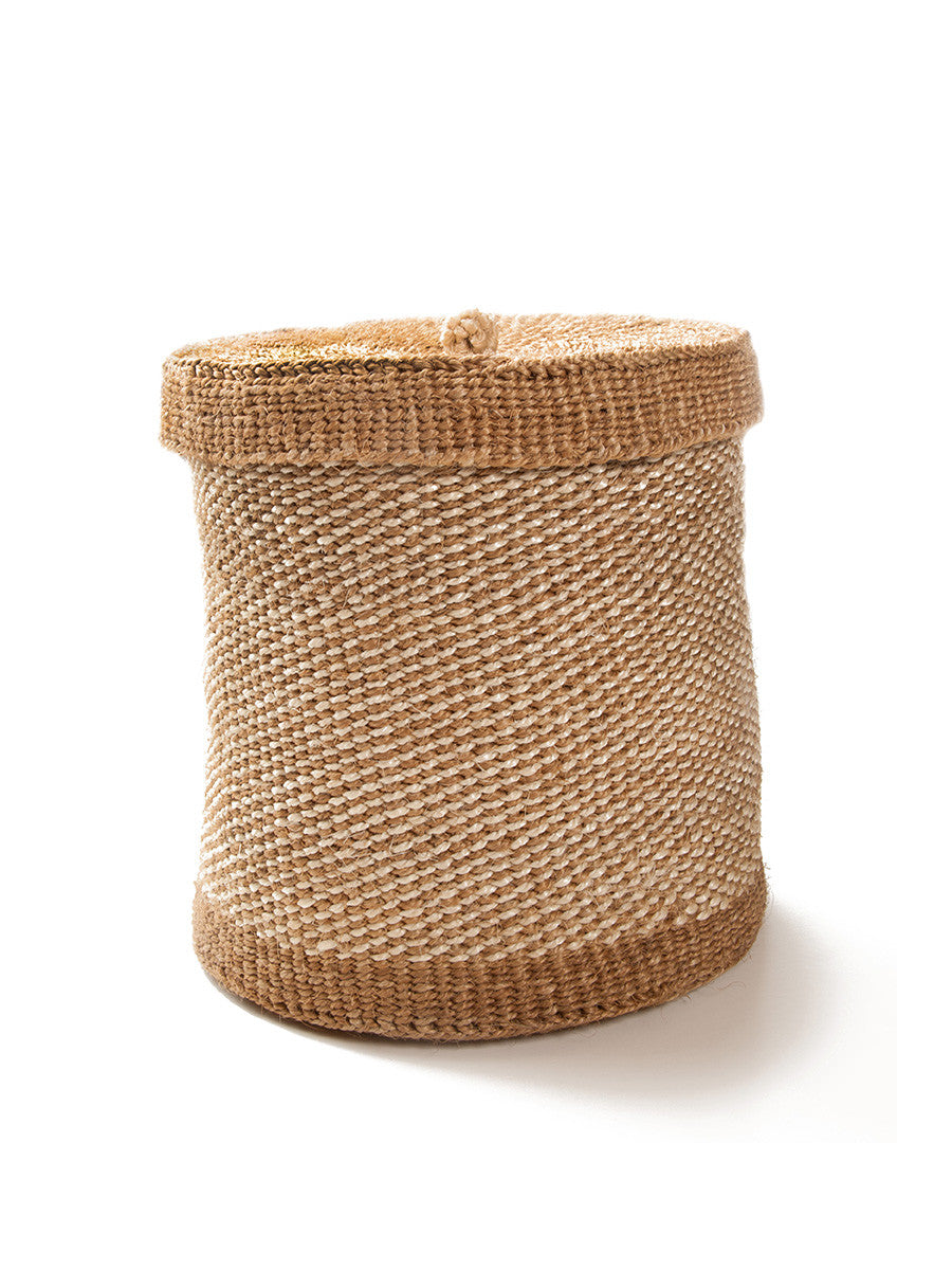 Large Woven Lidded Basket | Jimani Collections